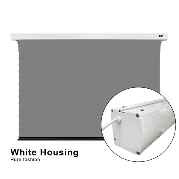 ALR Slimline Motorised Drop Down Projector Screen With Obsidian Long T ...